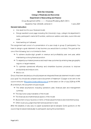 Fundamentals of Accounting II - Upon the successful completion of this ...