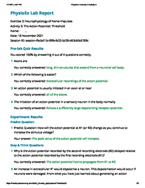 Physio Ex Exercise 1 Activity 1 - PhysioEx Lab Report Exercise 1: Cell ...