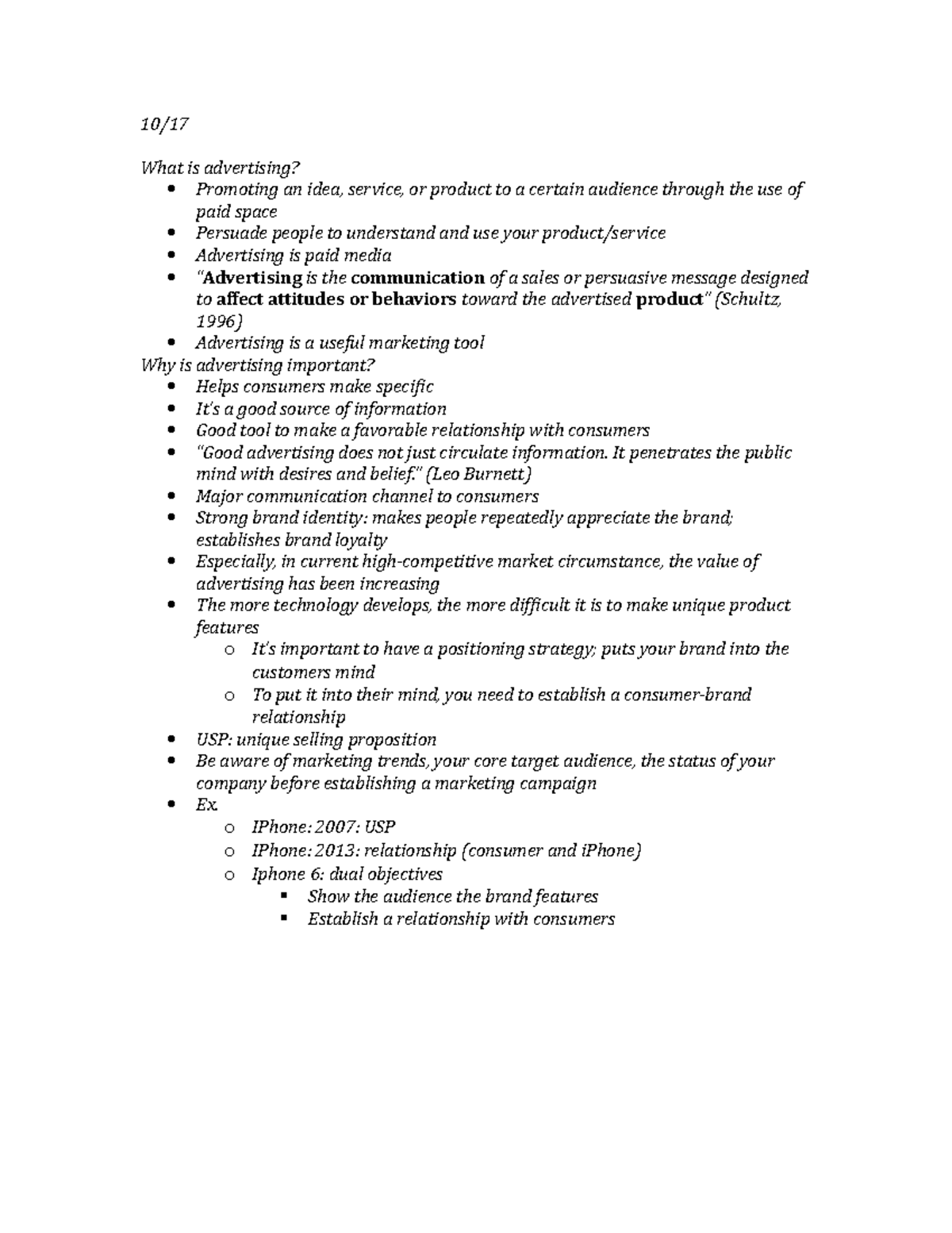 MEJO137 Ad 10-17 - Adam Saffer/Dan Kim - 10/17 What is advertising ...