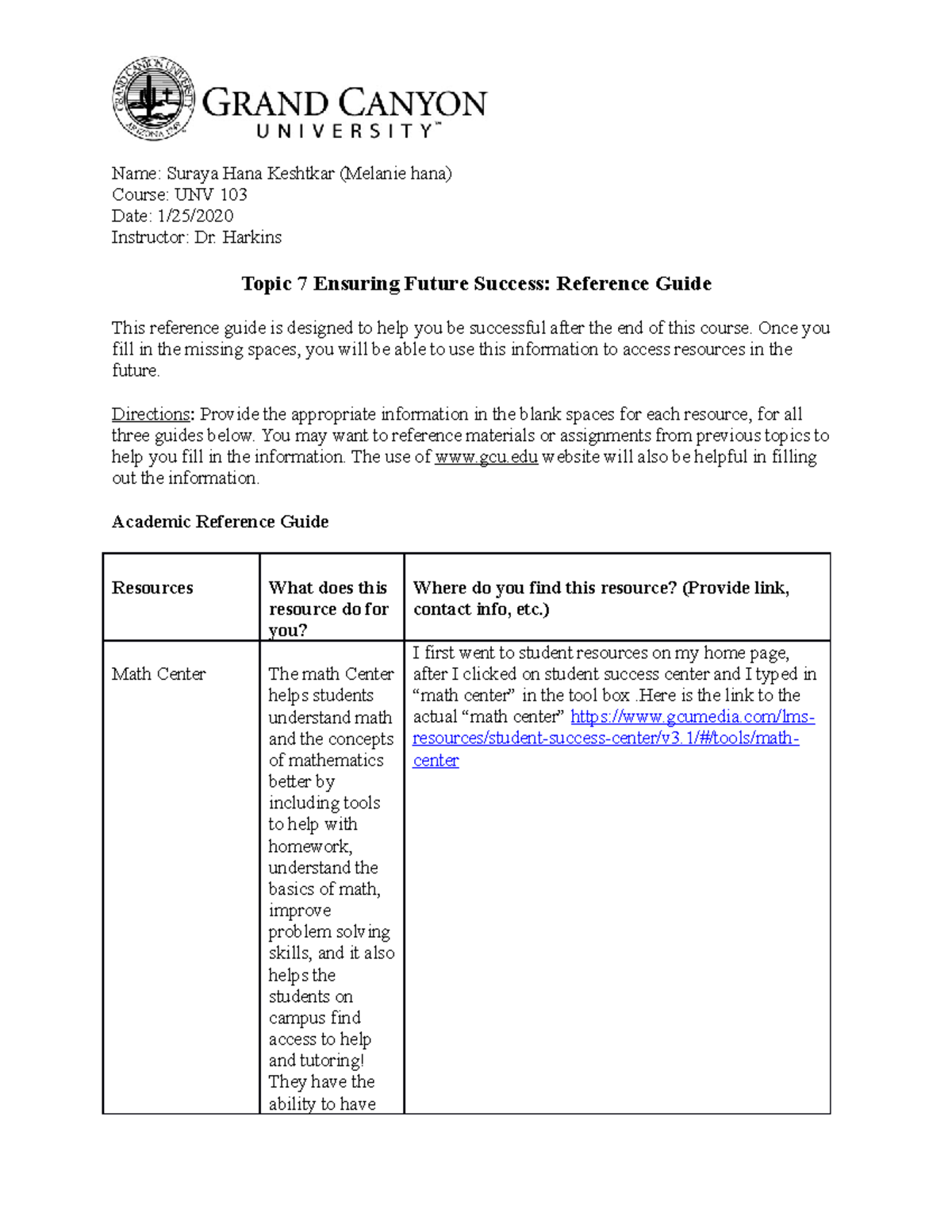 Unvrefmel - Lecture notes 1 - Name: Suraya Hana Keshtkar (Melanie hana ...
