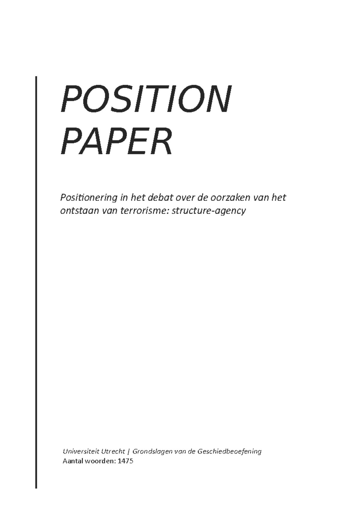 Beste versie Positie paper nagekeken 20-43 kopie 4 - POSITION PAPER ...