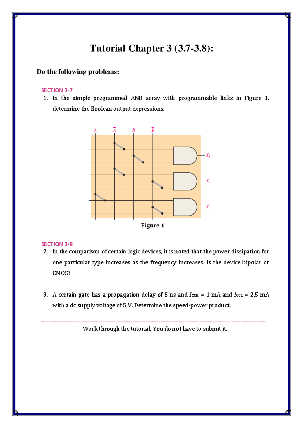 Chapter 3 tutorial 3 - gfdger - Tutorial Chapter 3 (3. 7 - 3. 8 ): Do ...