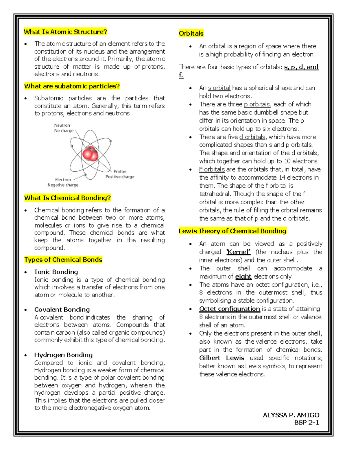 Chgo labbb - activity - W What Is Atomic Structure? - The atomic ...