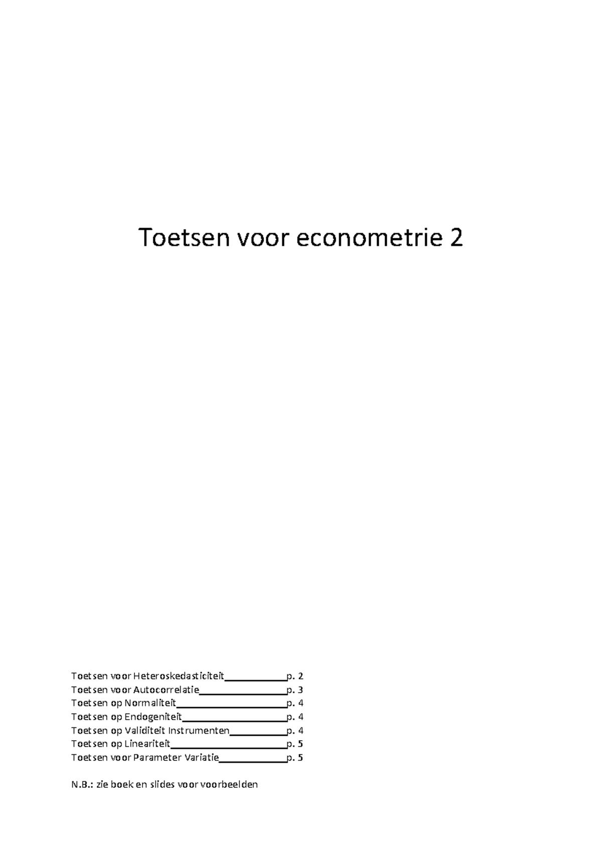 Samenvatting Econometric Methods With Application In Business And