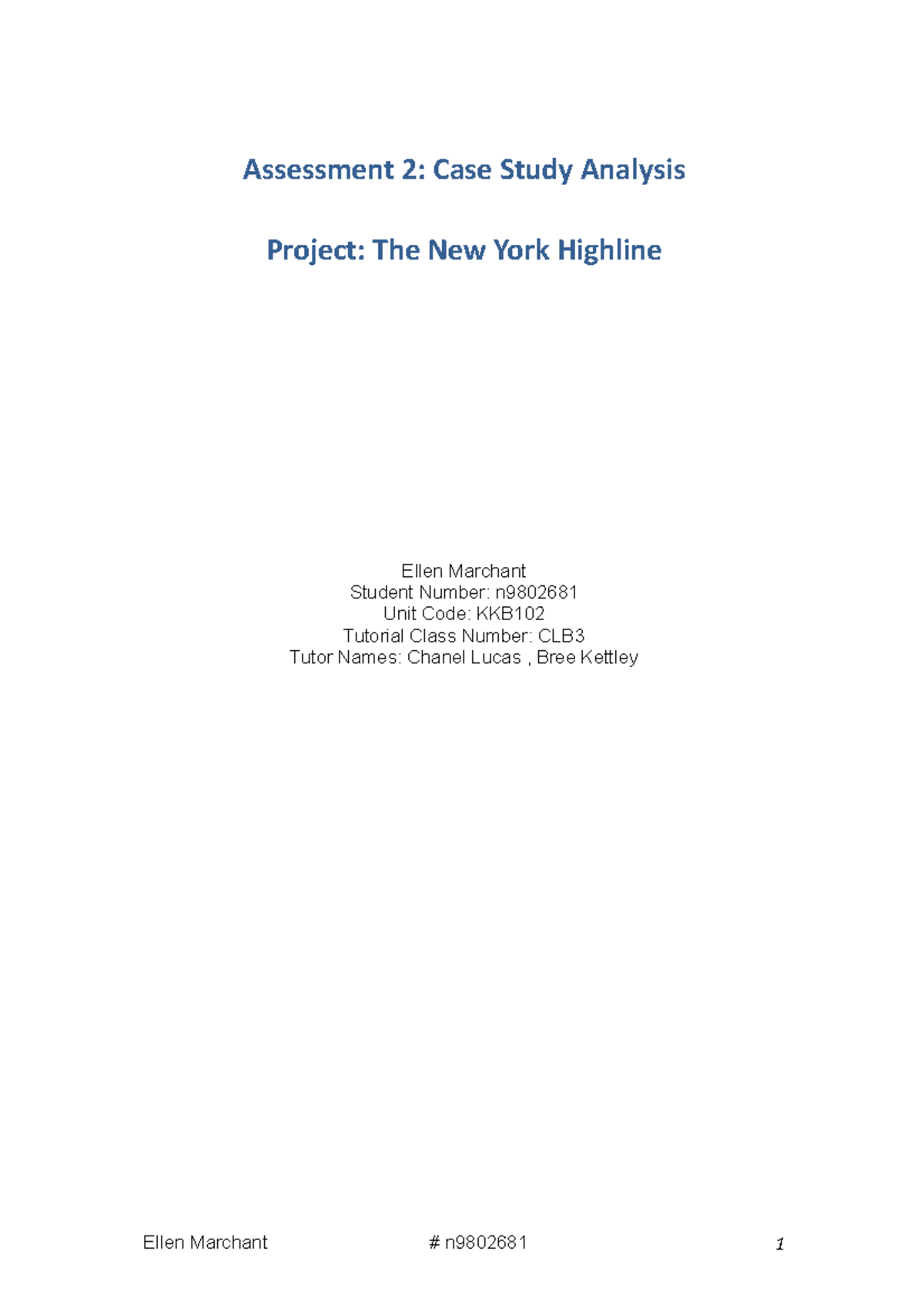 Essay - Assessment 2: Case Study Analysis Project: The New York ...