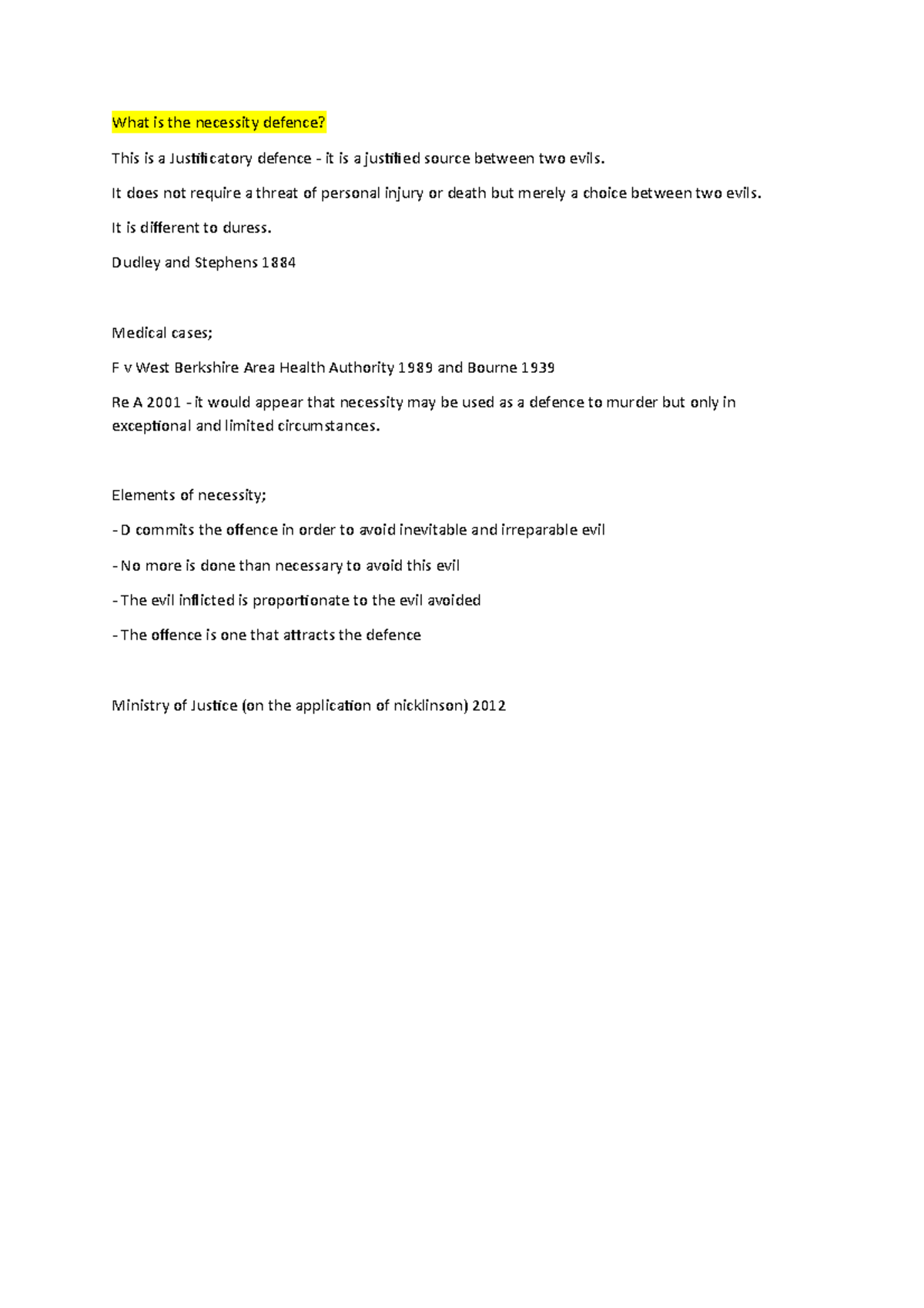 Criminal law necessity defence - What is the necessity defence? This is ...