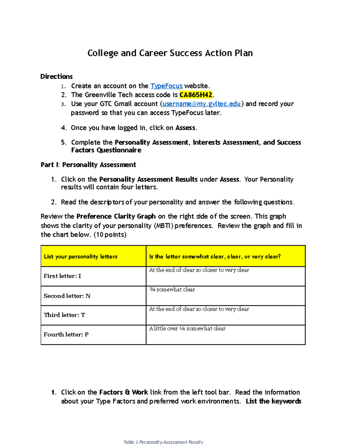Weaghington College Career Actions - College and Career Success Action ...