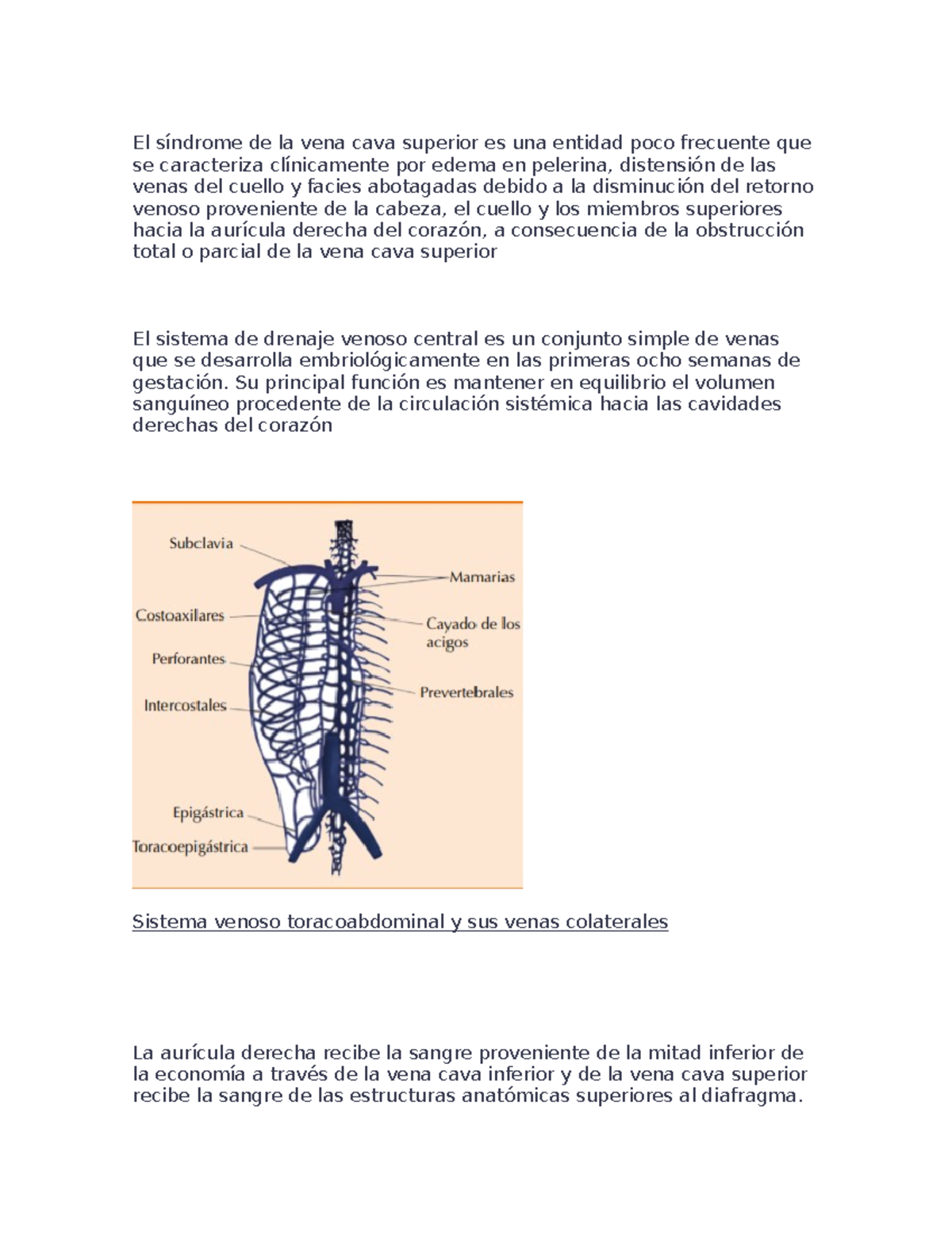 Síndrome de Vena cava superior - El síndrome de la vena cava superior ...