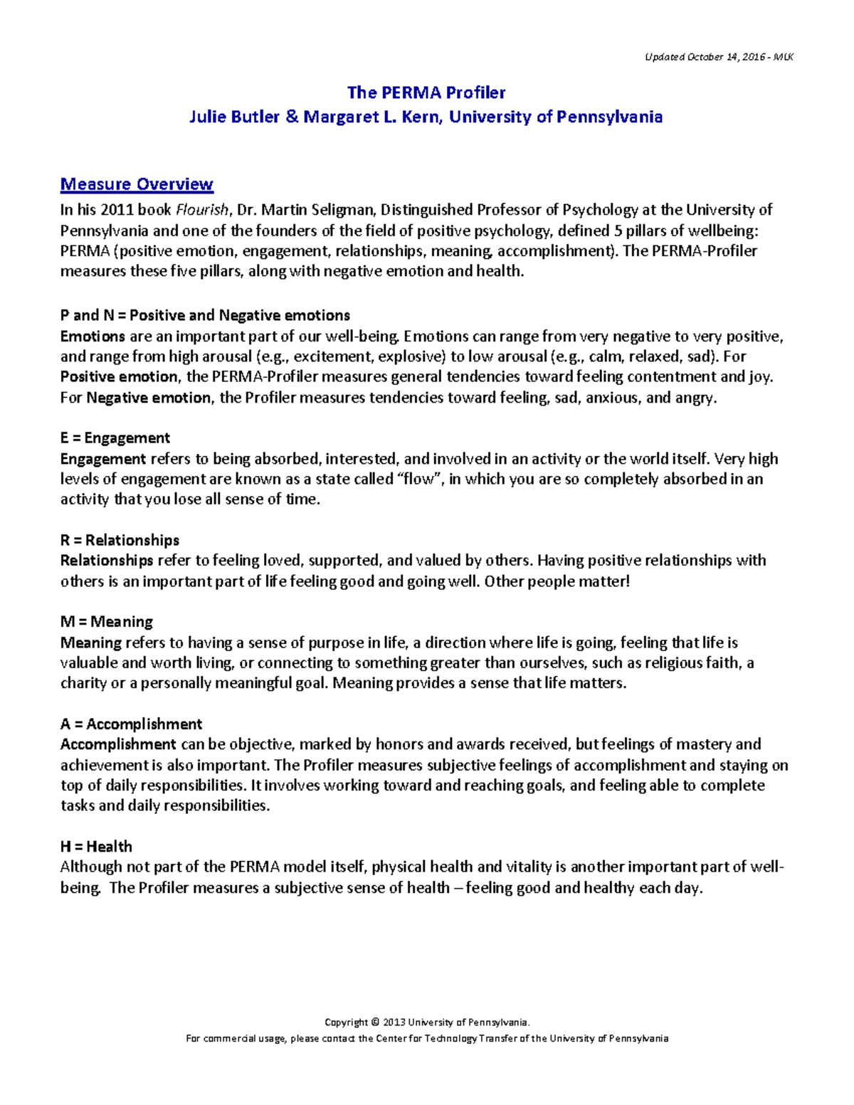 Perma scales - For research - Copyright © 2013 University of ...