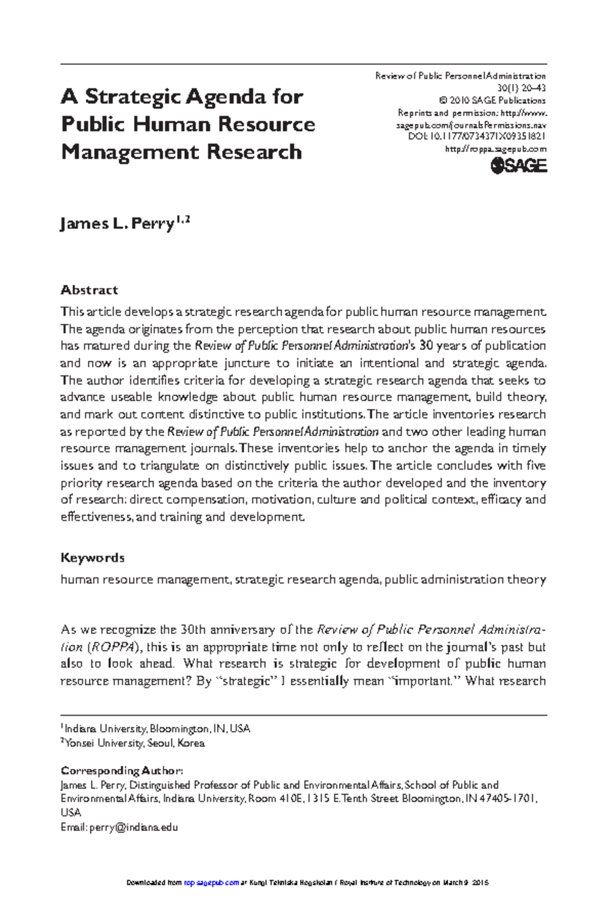 A Strategic Agenda for Public Human Resource Management Research ...