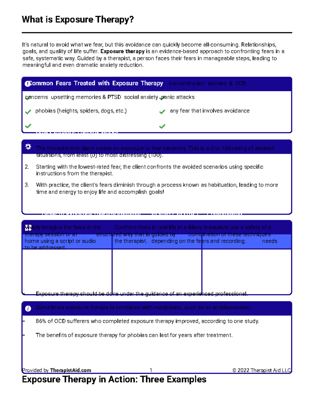Exposure therapy info sheet - What is Exposure Therapy? It’s natural to ...