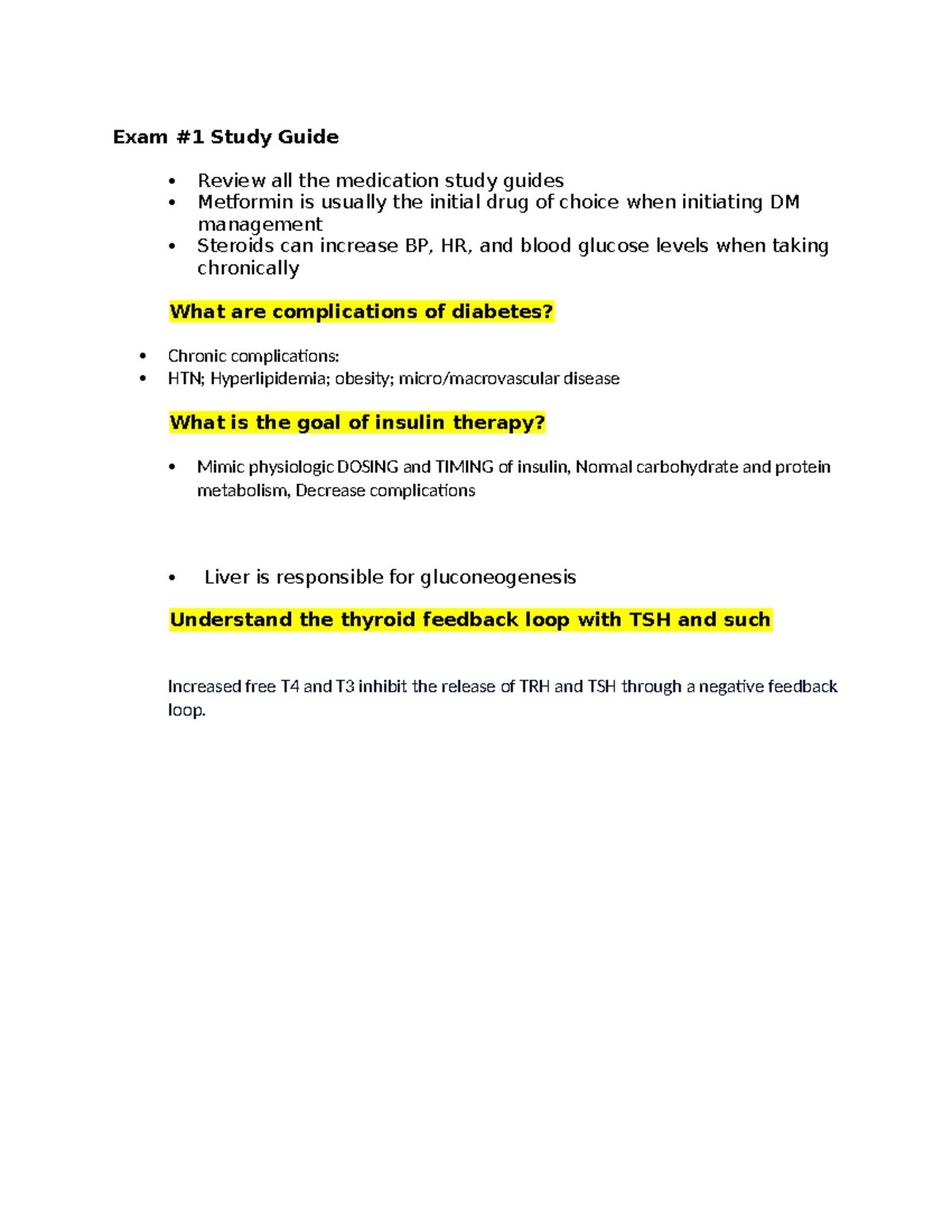 Dr deal exam 1 - Study guide - Exam #1 Study Guide Review all the ...