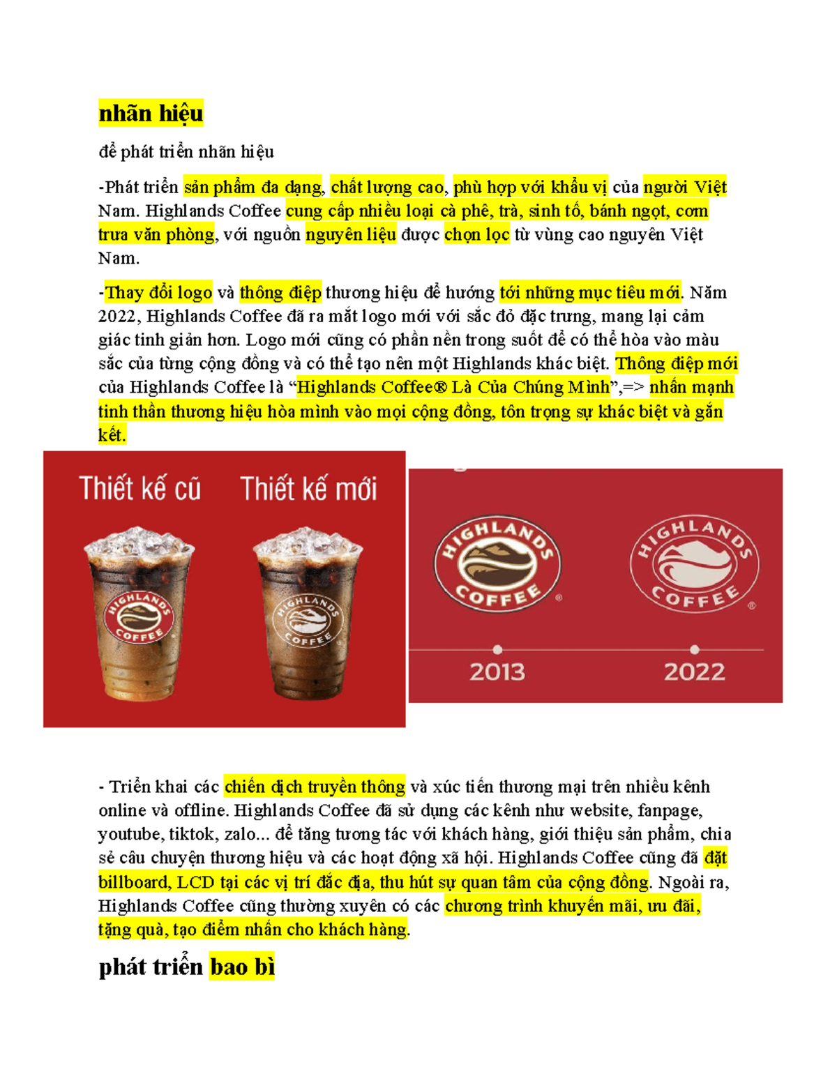 Nhãn hiệu bao bì highland cf - nhãn hiệu để phát triển nhãn hiệu -Phát ...