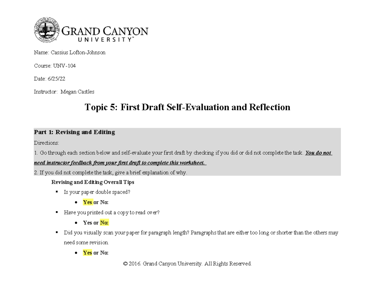 UNV-104-RS-Topic 5 First Draft Self-Evaluationand Reflection (1)1234567 ...