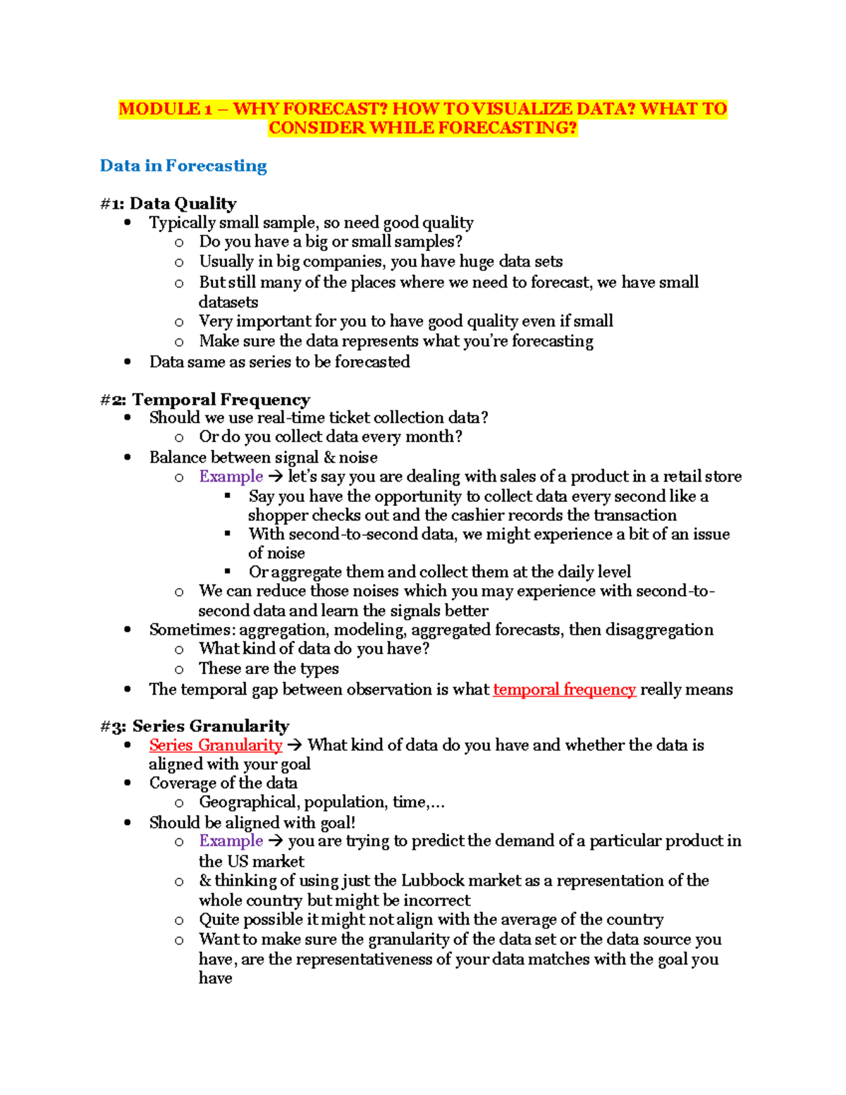 Data in Forecasting - Dr. Mayukh Dass - Rawls College of Business - MODULE 1 – WHY FORECAST? HOW ...