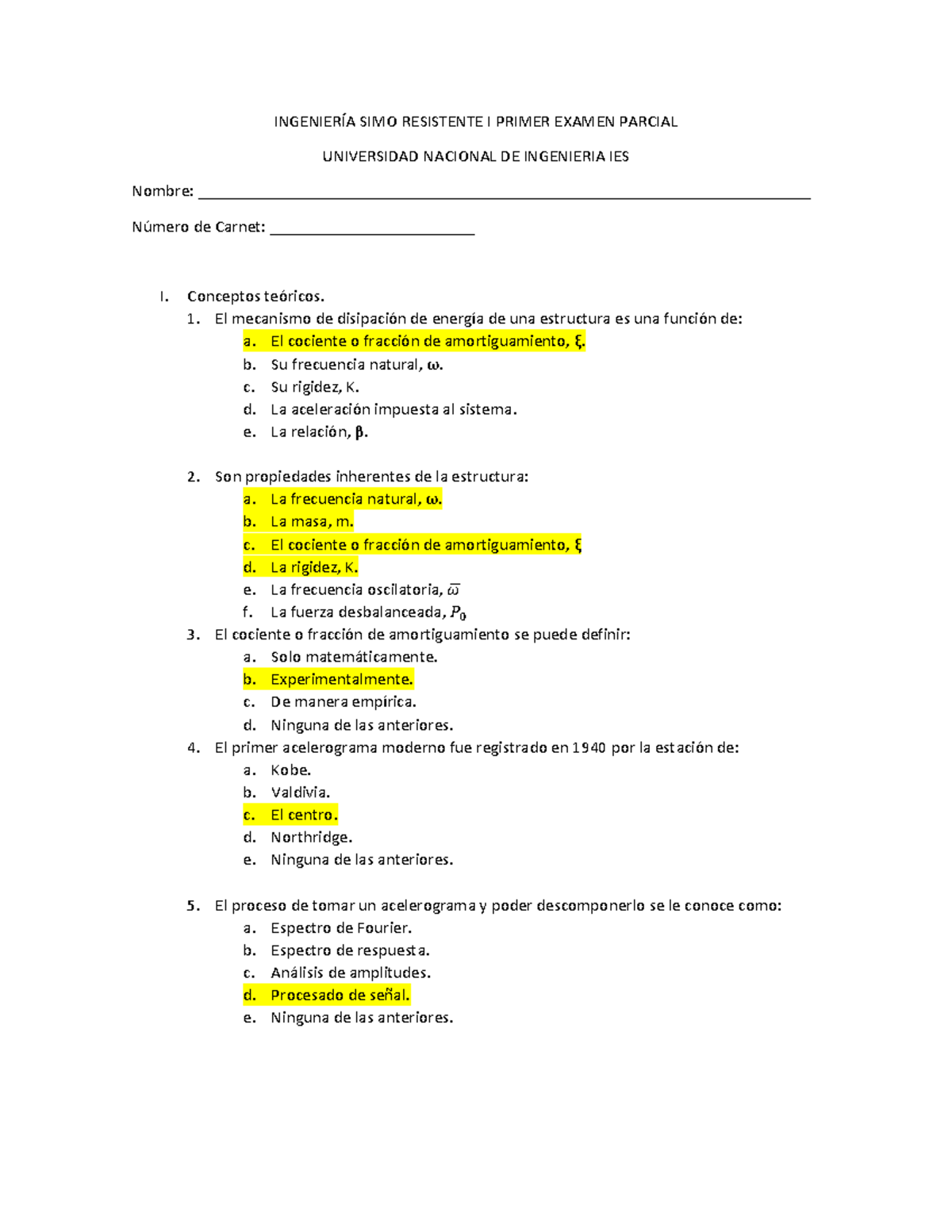 Solución Examen Sismo - Warning: TT: undefined function: 32 Warning: TT: undefined function: 32 ...
