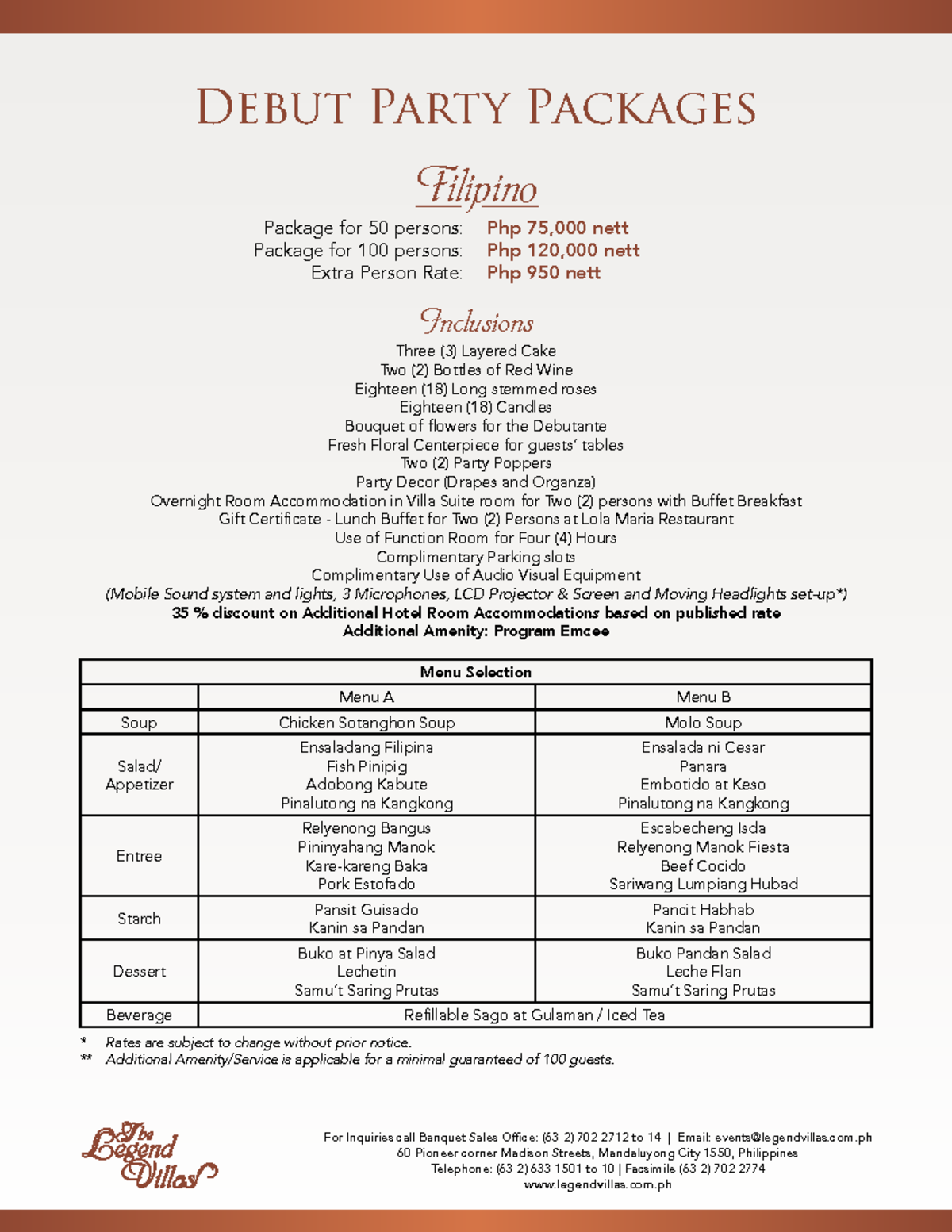 Parties Debutante-Balls - Debut Party Packages For Inquiries call ...