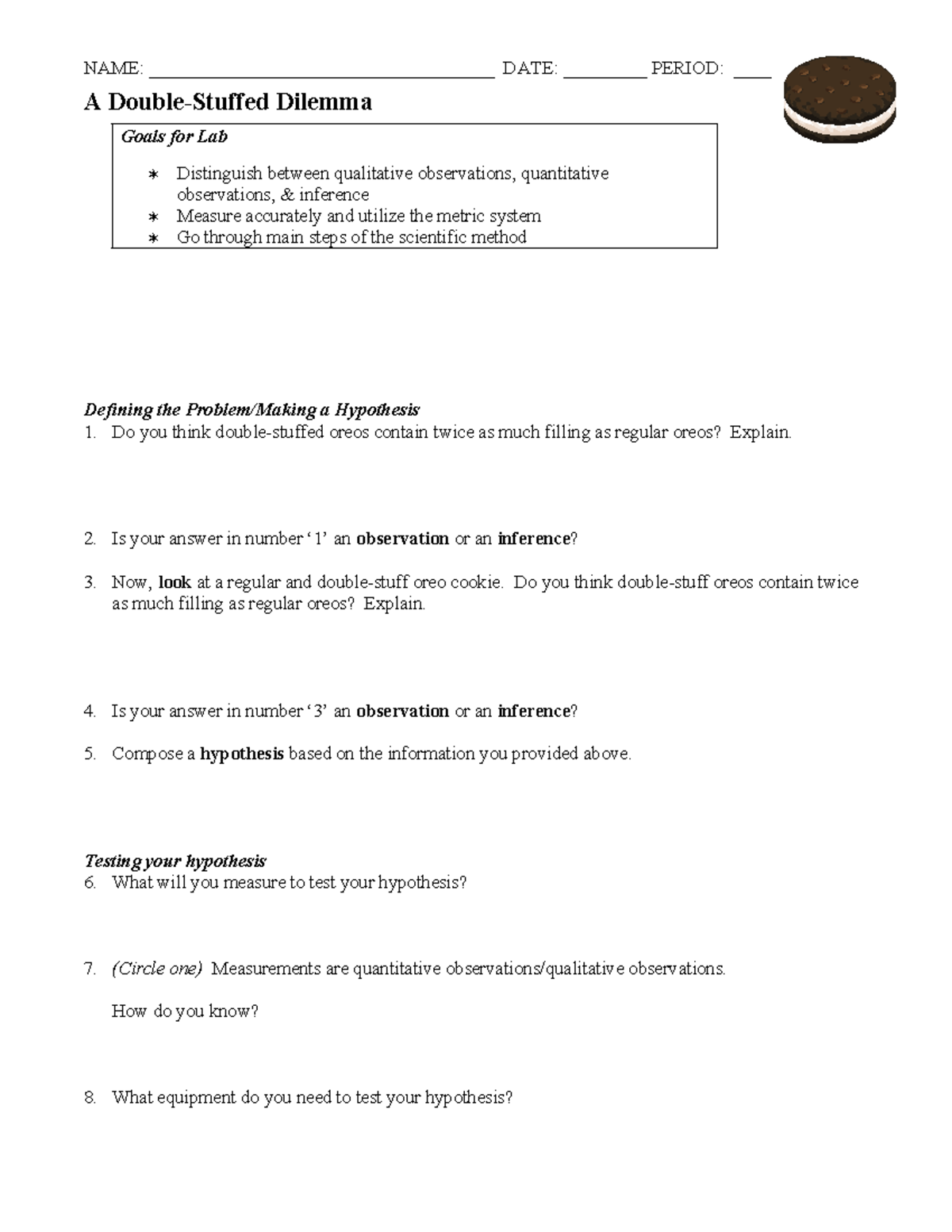 Oreo Cookie Lab 0Syk Uxu - NAME ...