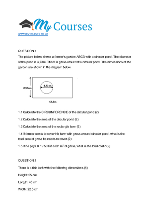 Gr11 Mathematics P1 ENG NOV Question Paper 1 - GAUTENG DEPARTMENT OF EDUCATION PROVINCIAL - Studocu