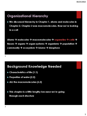 Chapter 14 - Background We’ve discussed chemistry, macromolecules ...