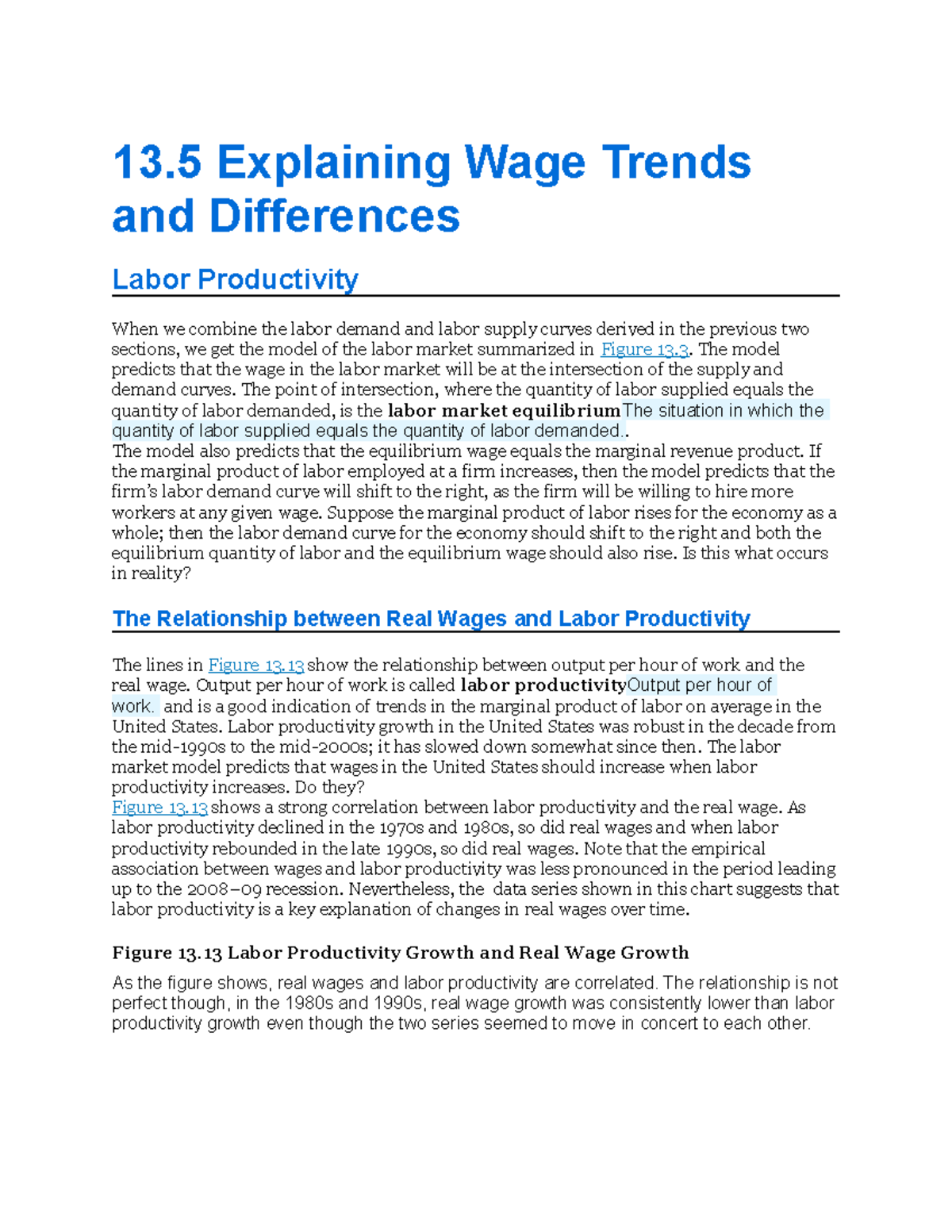 13.5 Explaining Wage Trends and Differences - 13 Explaining Wage Trends ...