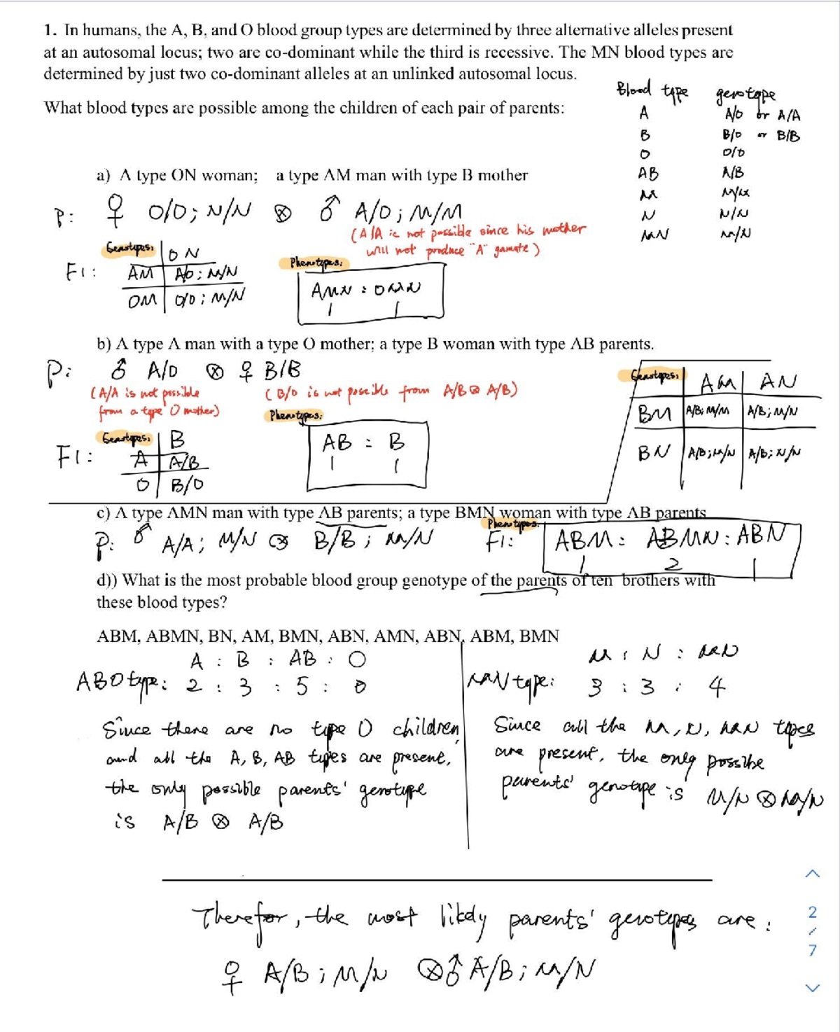 molecular genetics- homework - HOMEWORK FOR WEEK 4 Name ...