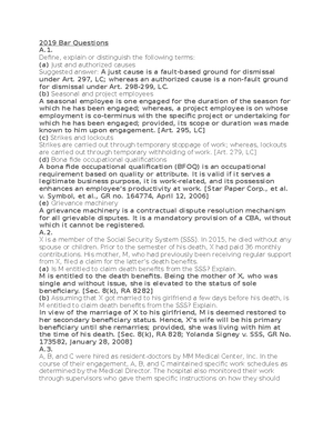 Termination OF Employment - Articles 282 – 286, Labor Code; IRR, Book ...