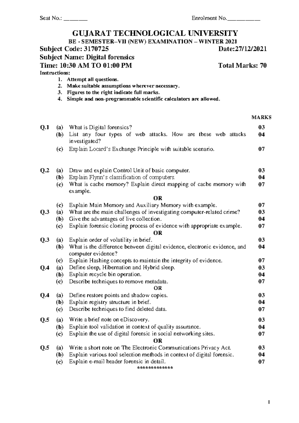3170725 - Mmb - 1 Seat No.: ________ Enrolment No.___________ GUJARAT ...