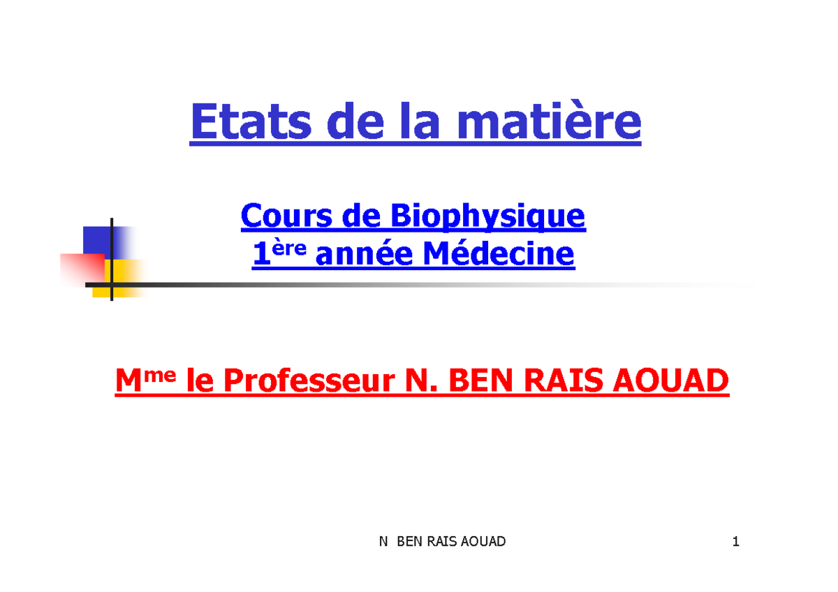 Ch 2 etats de la matiere - Chapitre 2 - - Studocu