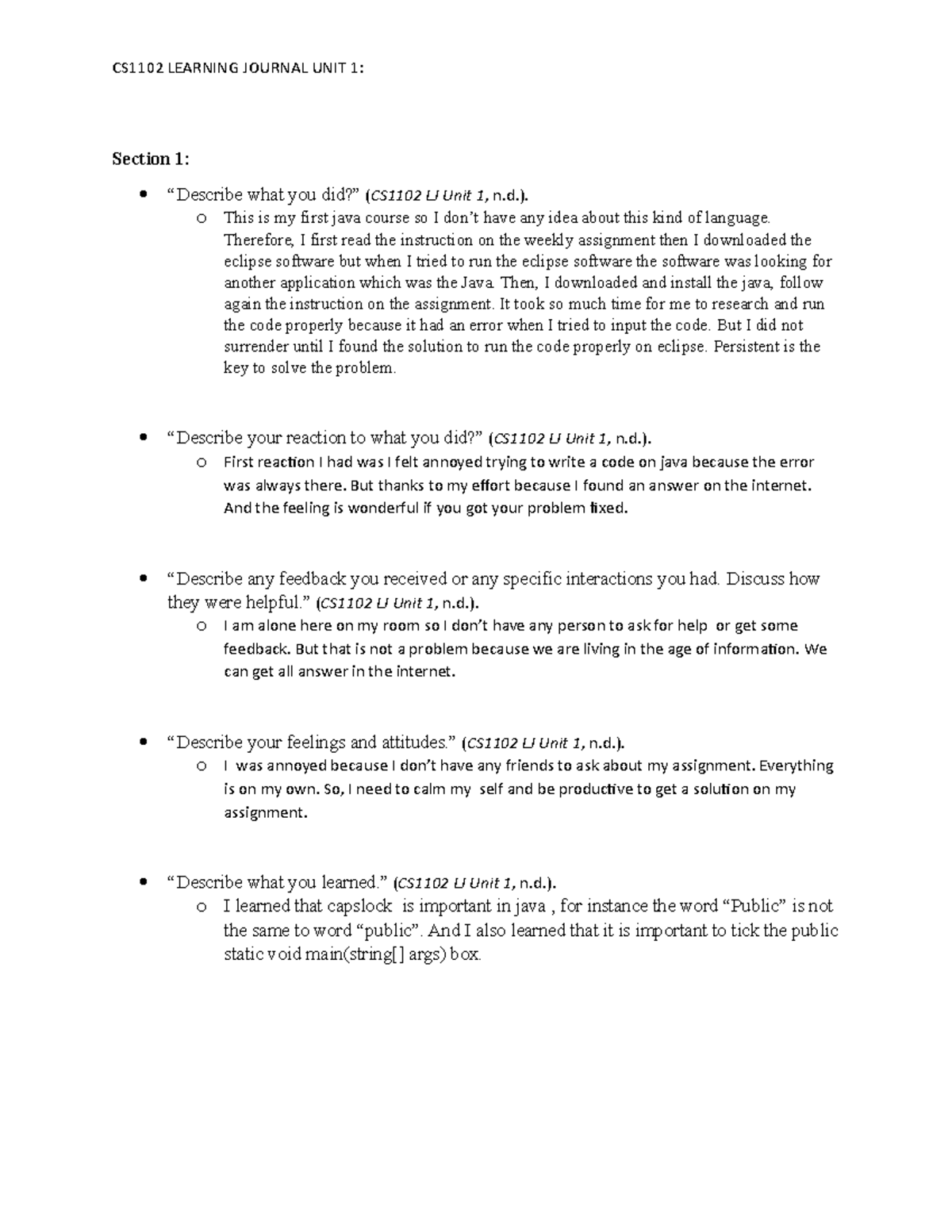 Learning Journal CS1102 Unit 1 CS1102 LEARNING JOURNAL UNIT 1 learning-journal-cs1102-unit-1-cs1102-learning-journal-unit-1