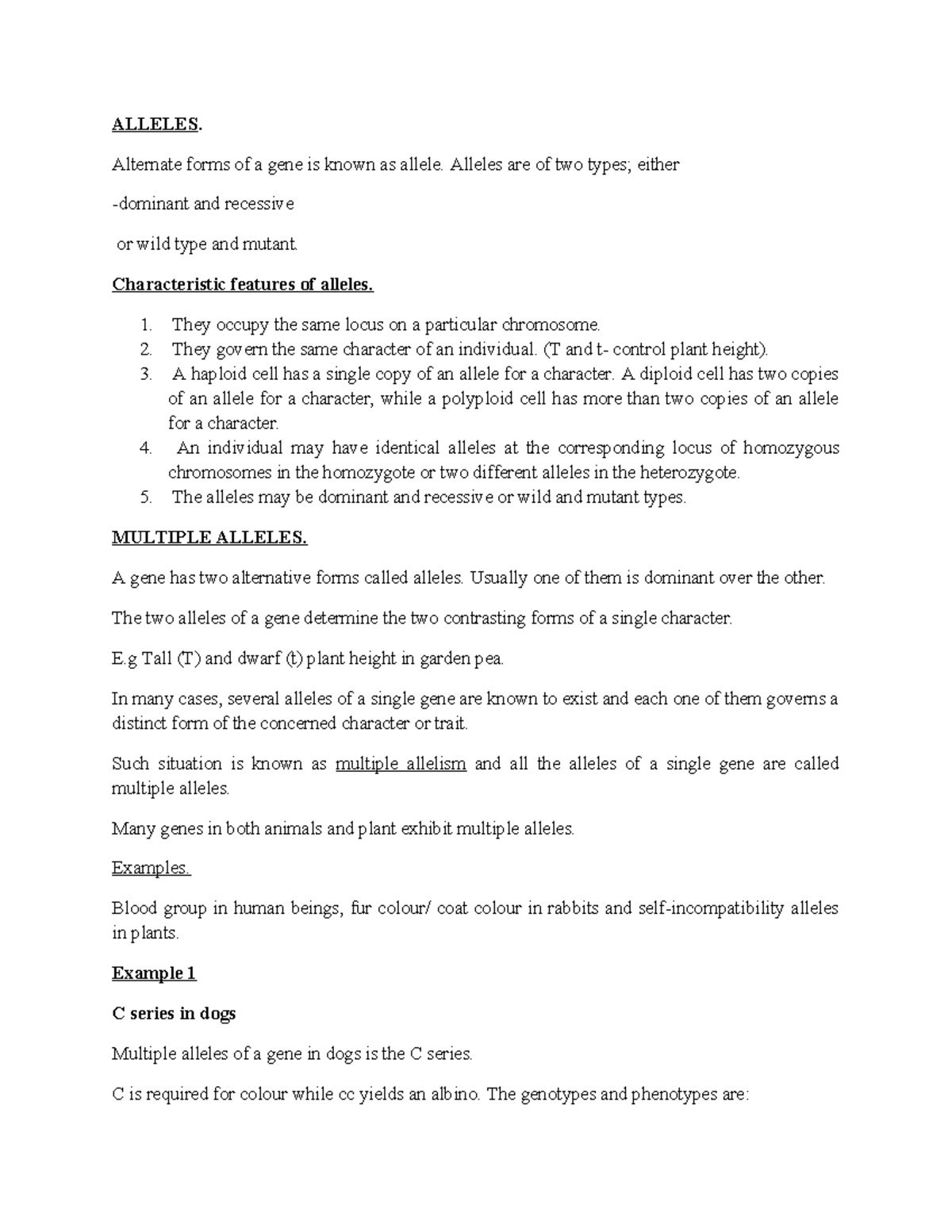 Alleles - great - ALLELES. Alternate forms of a gene is known as allele ...