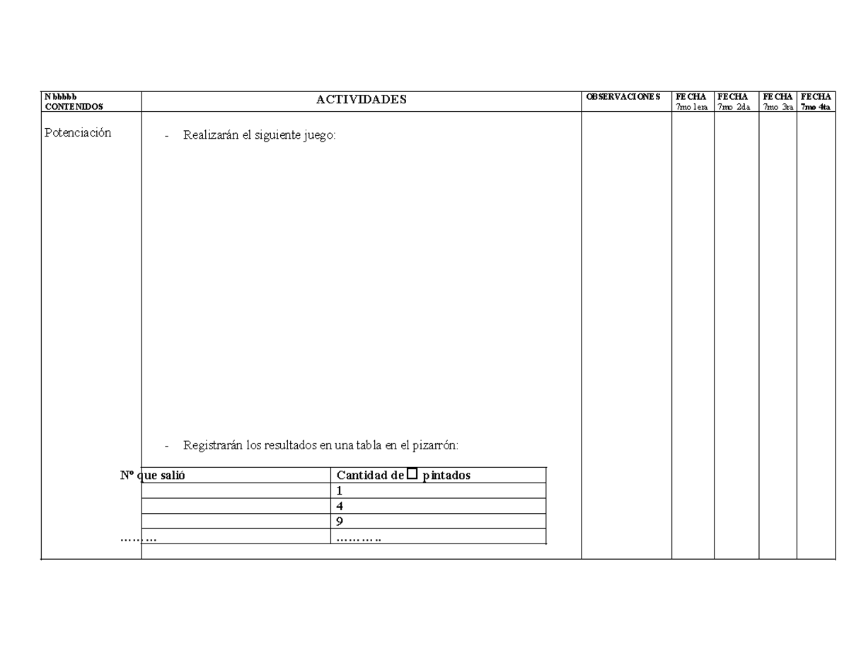 Unidad 1 2da parte potenciación 7mo 2015 - N bbbbb CONTENIDOS ...