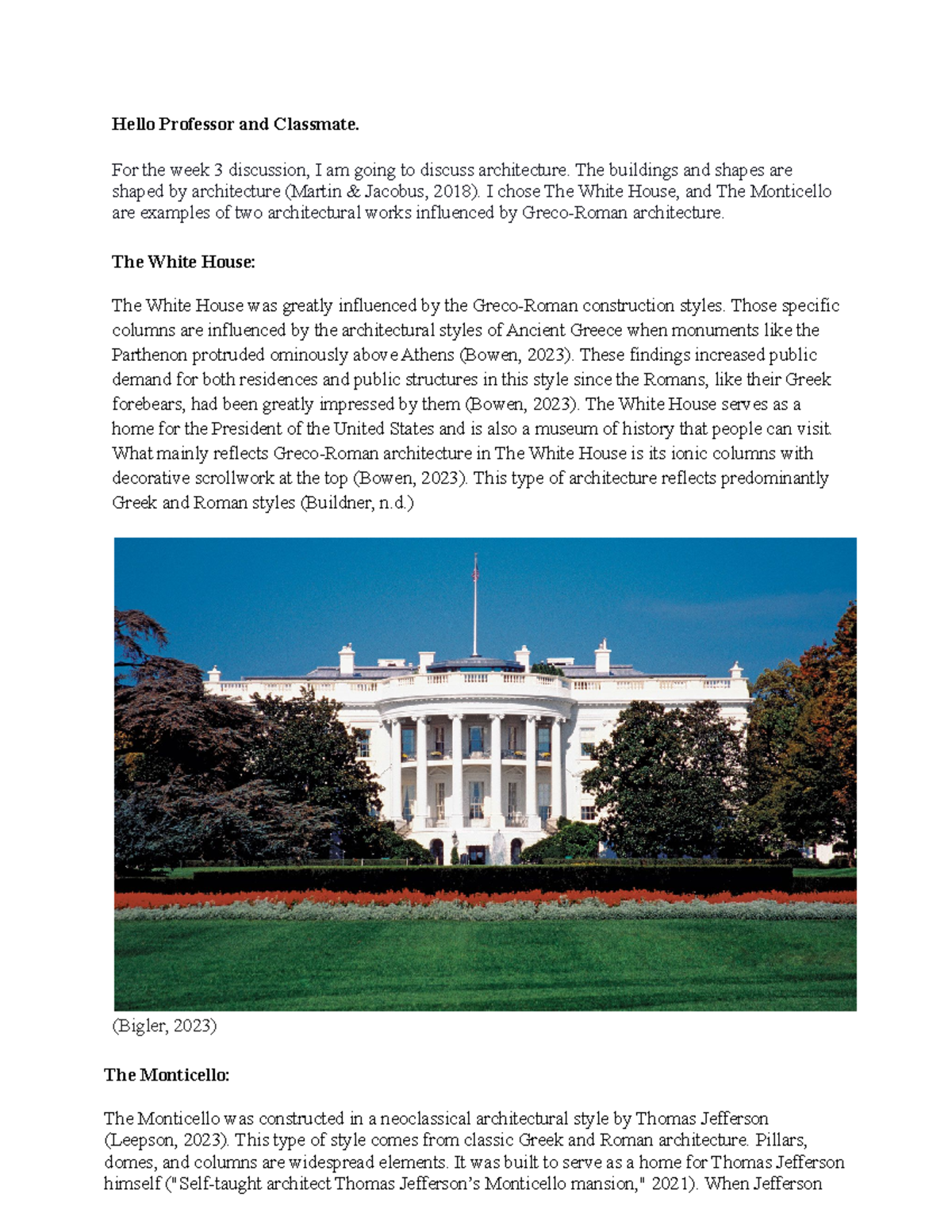 Week 3 Discussion Notes Hello Professor And Classmate For The Week