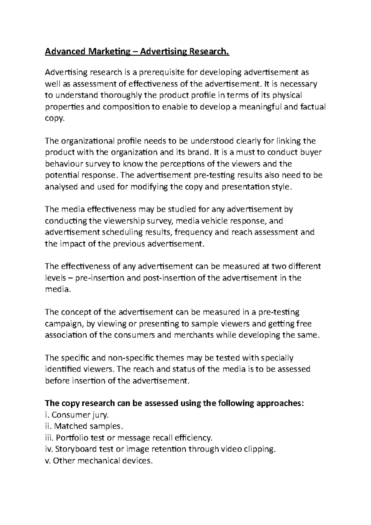 L17 Advertising Research - Advertising research is a prerequisite for ...