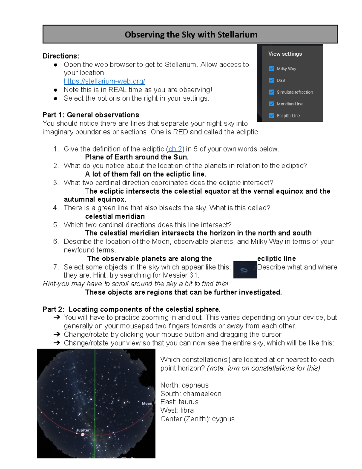 Copy of Stellarium Observing Sep 2021 - Observing the Sky with ...