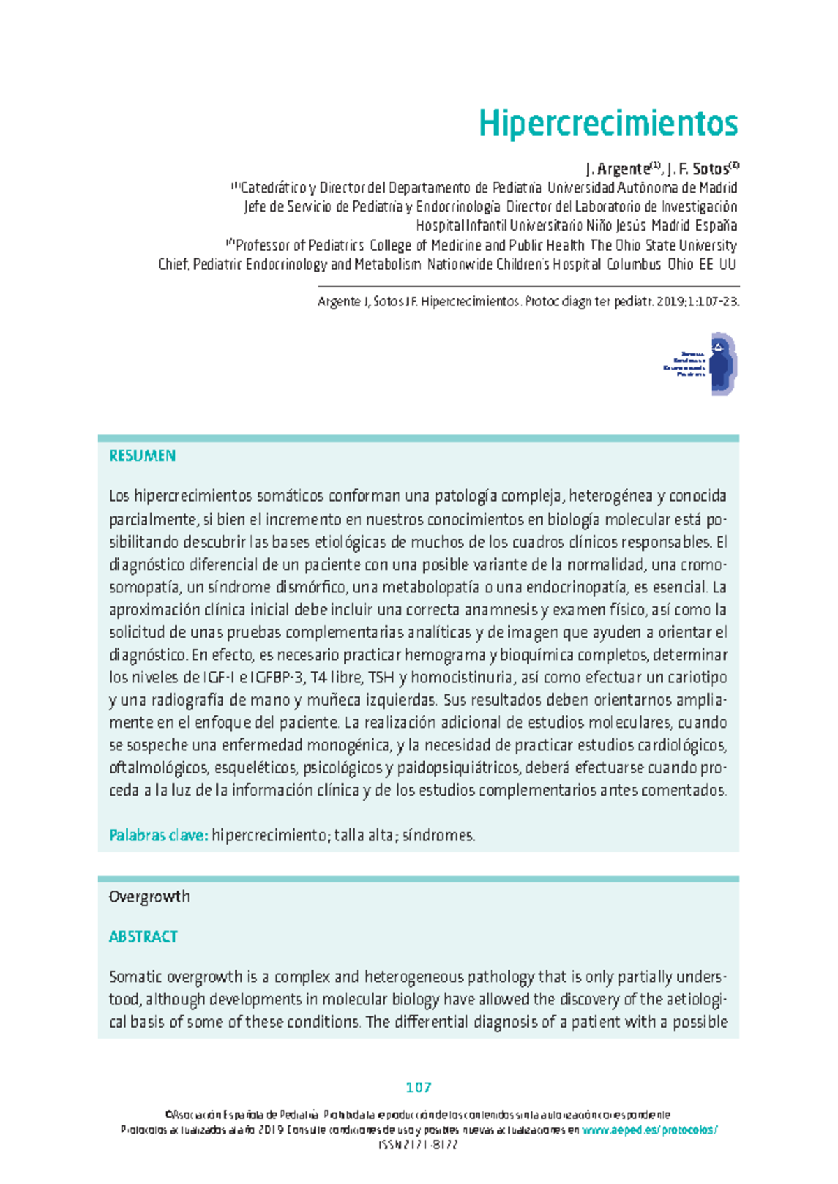 Hipercrecimientos - nmnmbbjbnbnm - 107 ©Asociación Española de ...