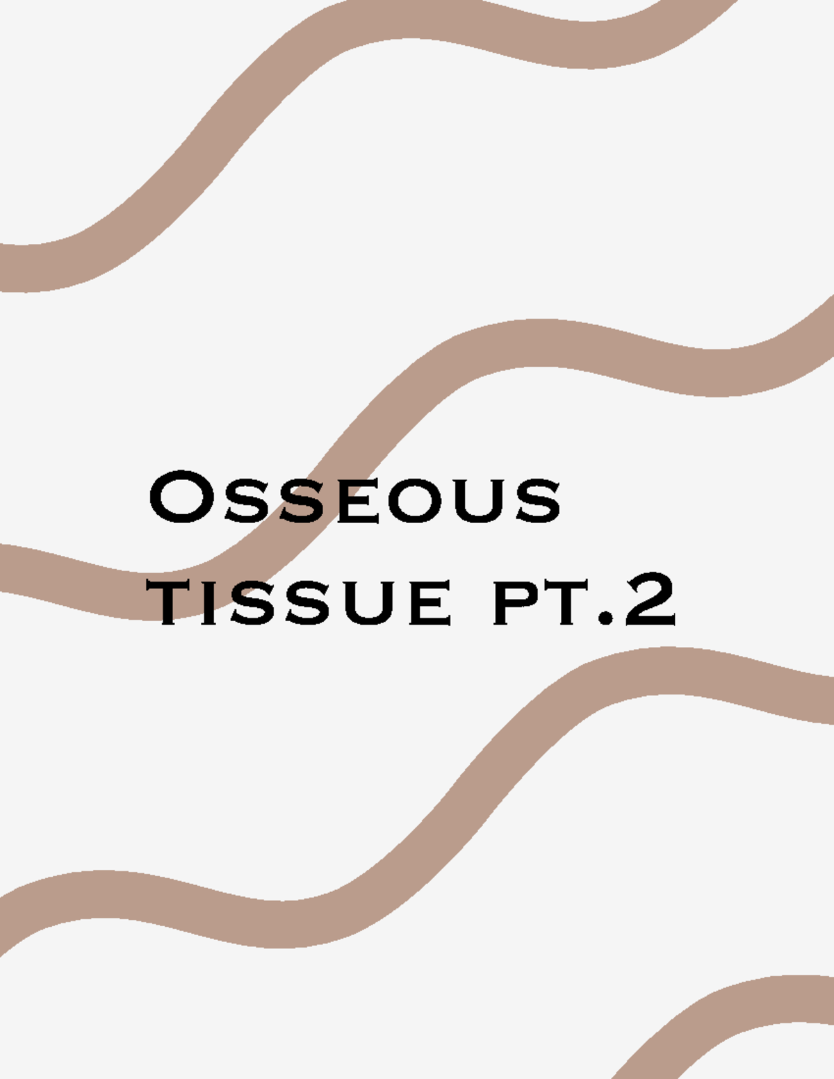 Osseous tissue notes - Osseous tissue pt. Spongy bone Spongy bone Bone ...