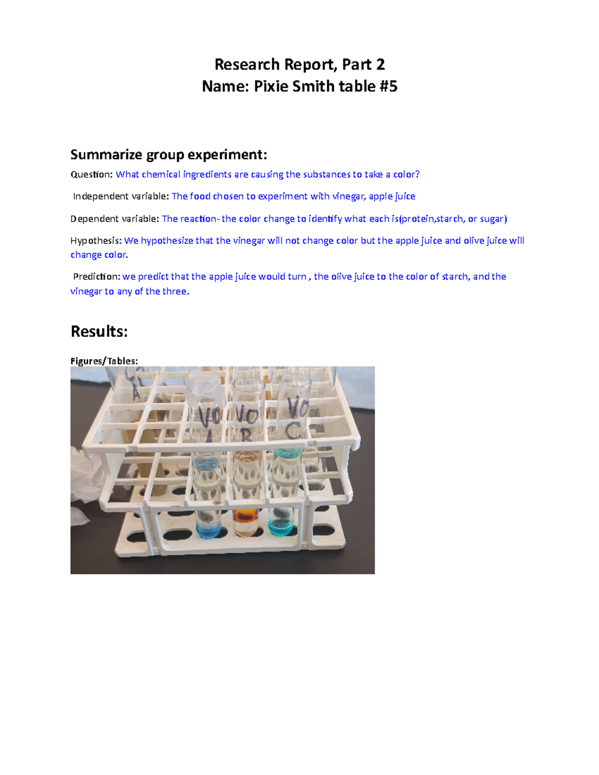 Lab Report, Part 2- Grace Jinks - Research Report, Part 2 Name: Pixie ...