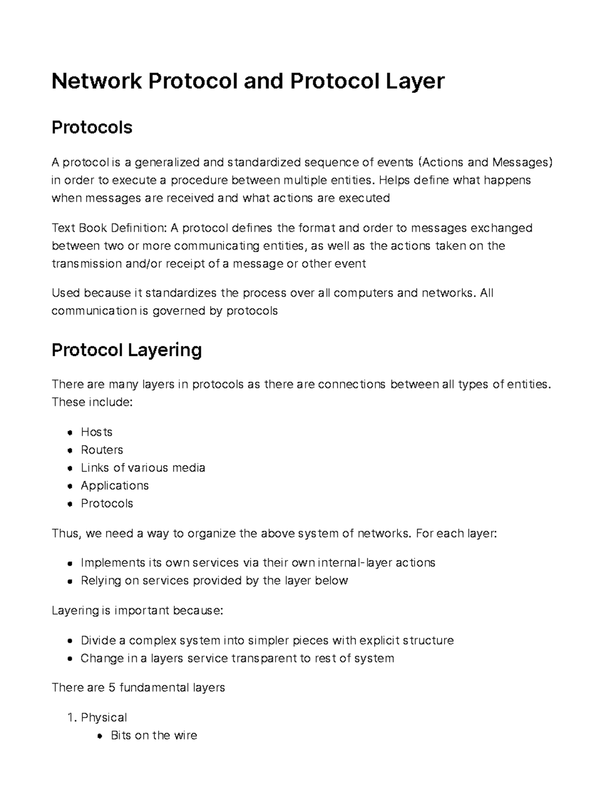 Lecture 2 - 28 - Network Protocol and Protocol Layer Protocols A ...