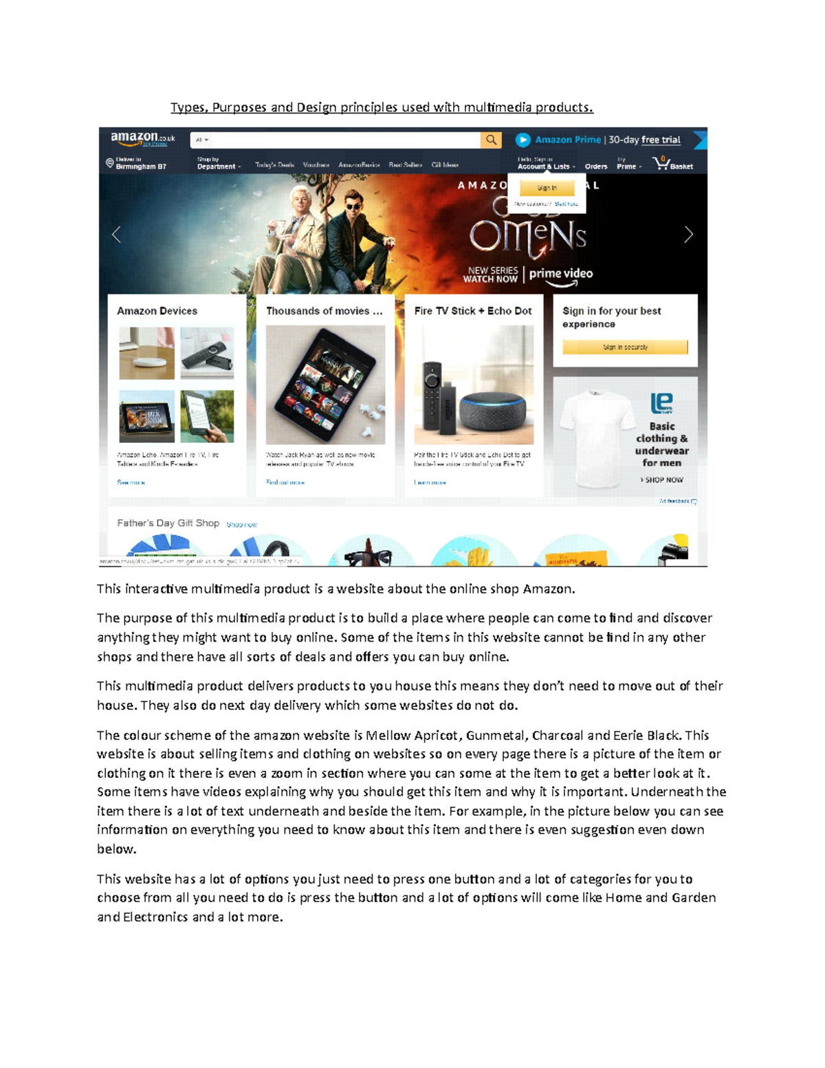 Multimedia Products - Types, Purposes and Design principles used with ...