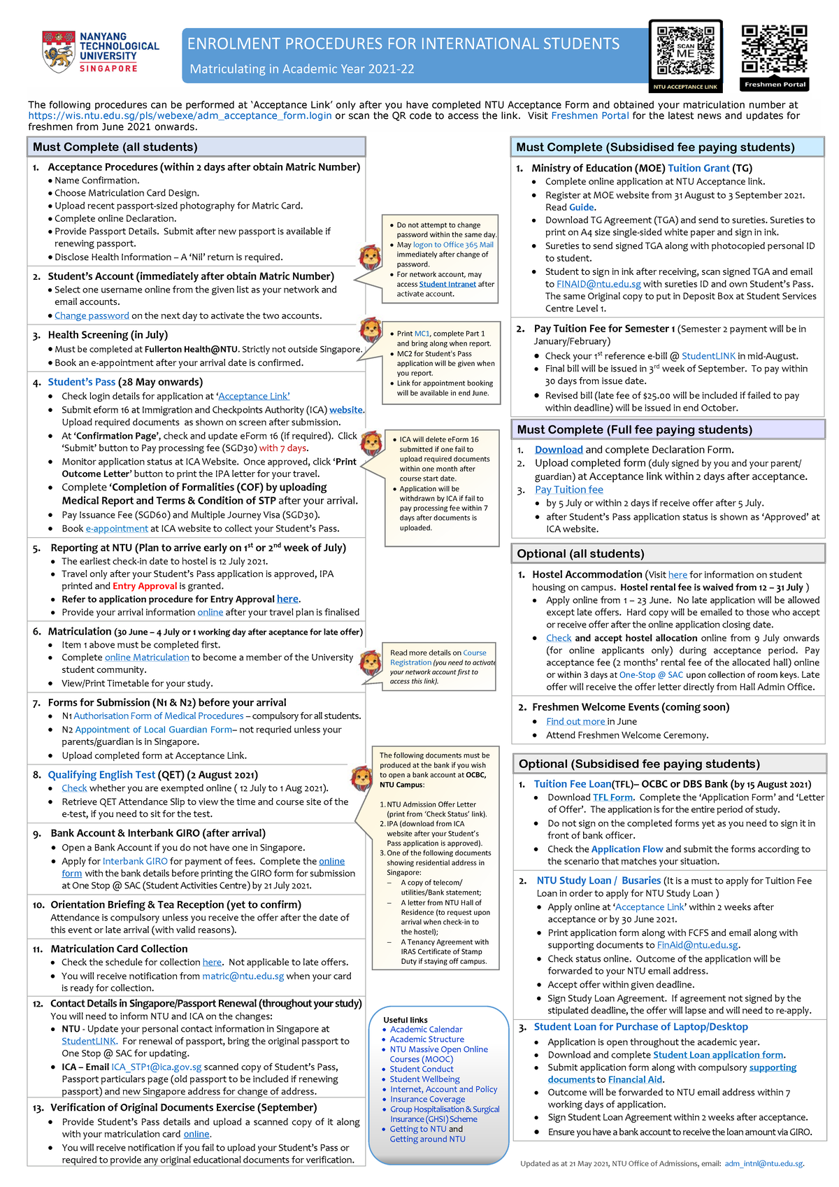 After Acceptance-Foreign - ENROLMENT PROCEDURES FOR INTERNATIONAL ...