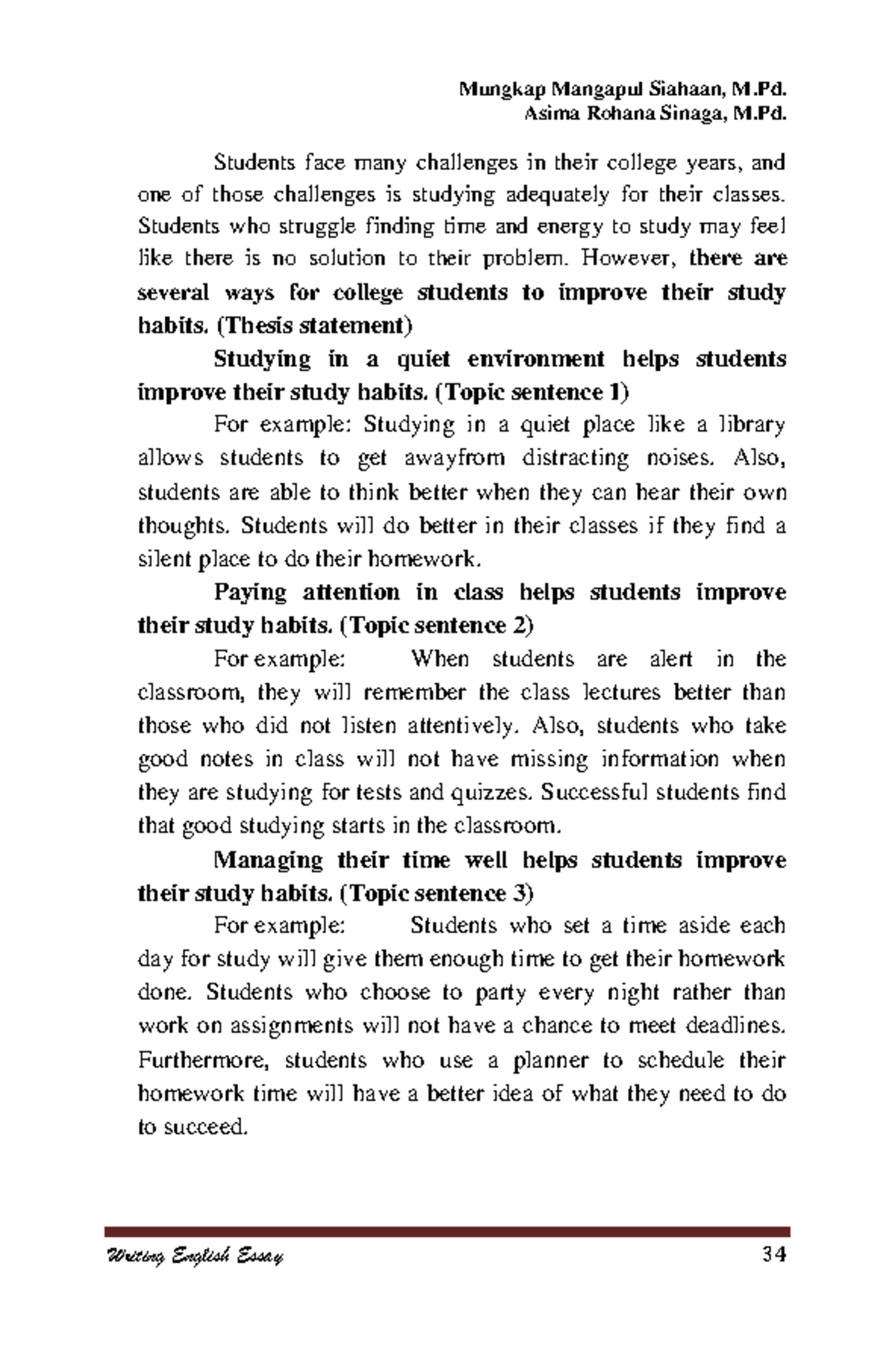 Writing English Essay Chapter 2 - Asima Rohana Sinaga, M. Students face ...