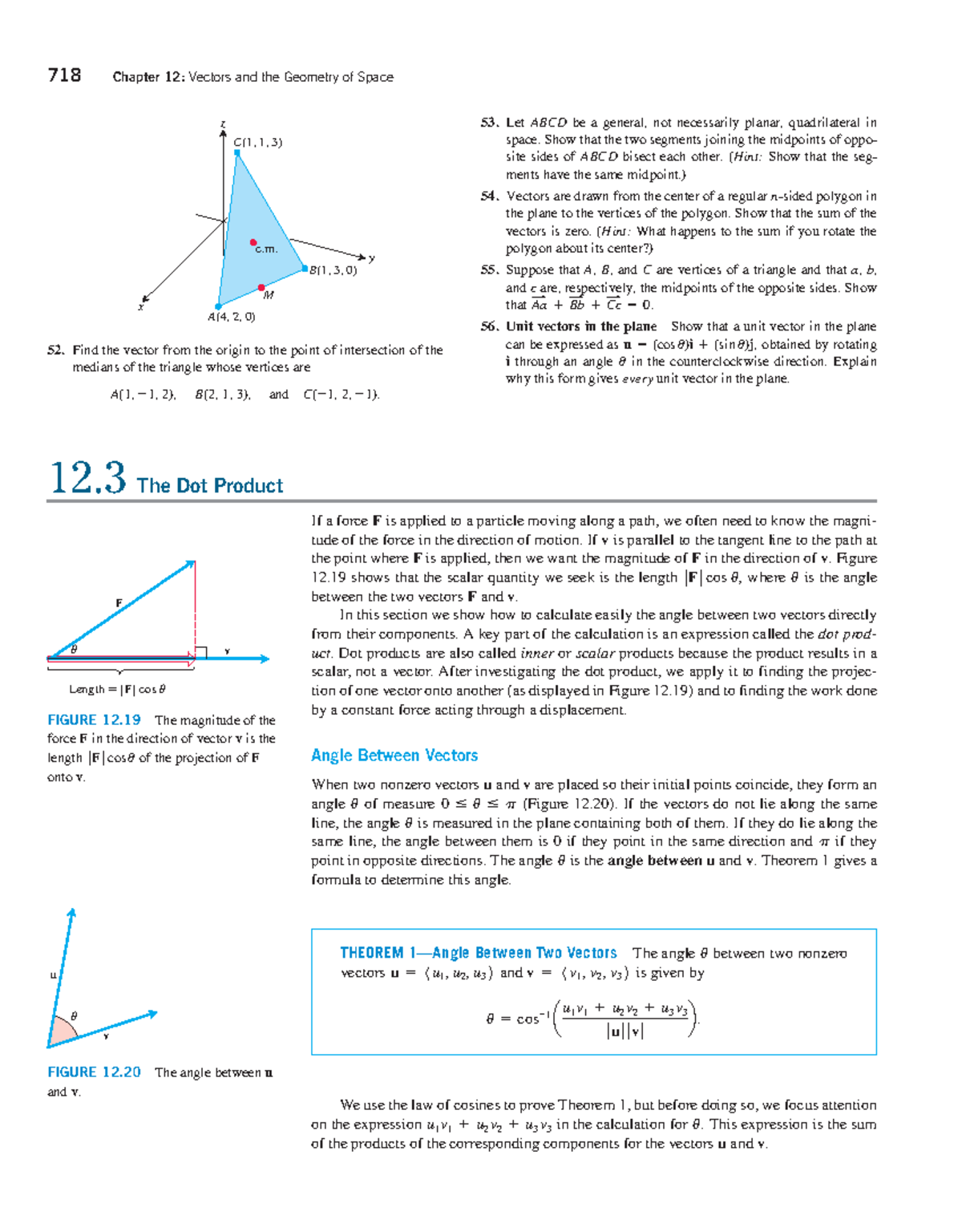 Math Ch12 3 Math Work 718 Chapter 12 Vectors And The Geometry Of Space Z Y X C M C 1 1 3