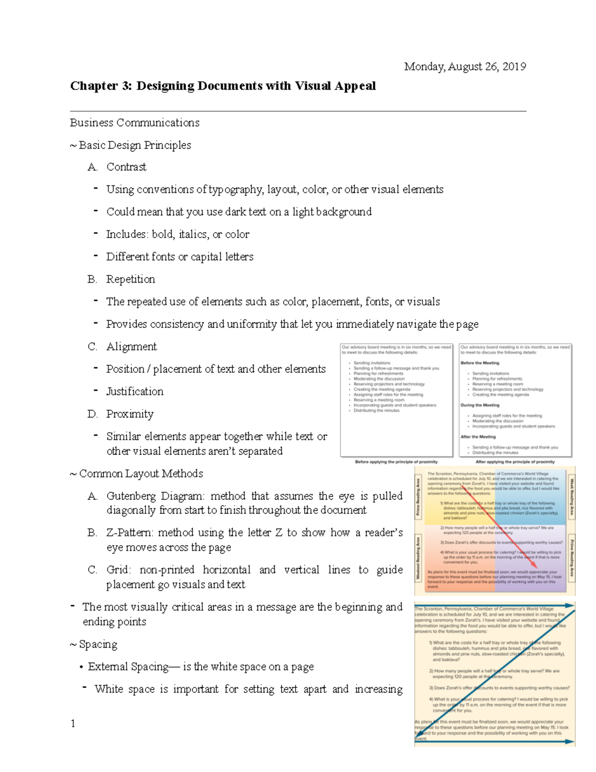 Chapter 3- Designing Documents with Visual Appeal - Monday, August 26 ...