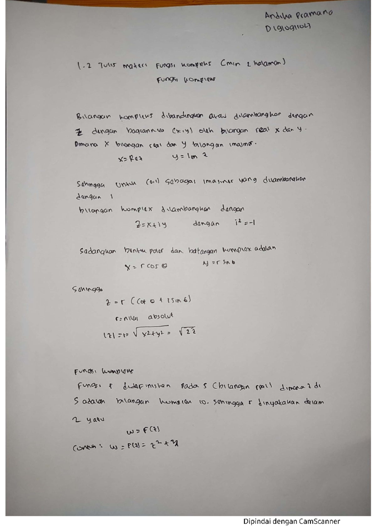 Materi fungsi kompleks - statika struktur - Studocu