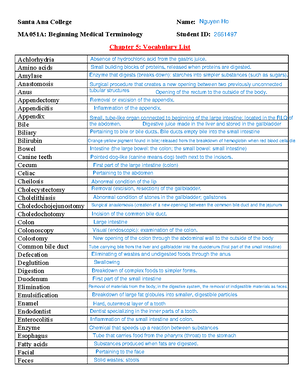 Chapter 8 Path Vocab - Santa Ana College Name: Kayla Brisco MA051A ...