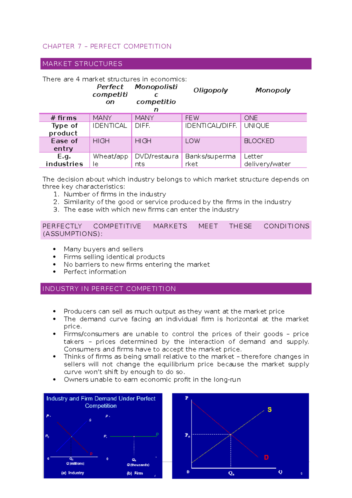 Chapter 7 Essentials OF Economics - CHAPTER 7 – PERFECT COMPETITION ...