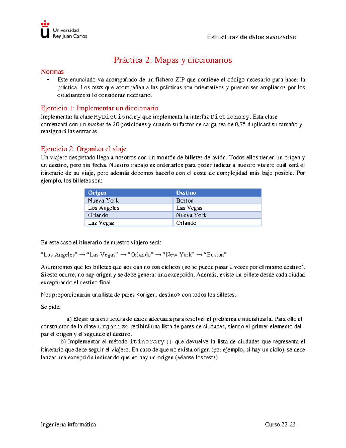Practica 2 EDA 2022-23 - Enunciado de la Práctica 2 de la asignatura de ...
