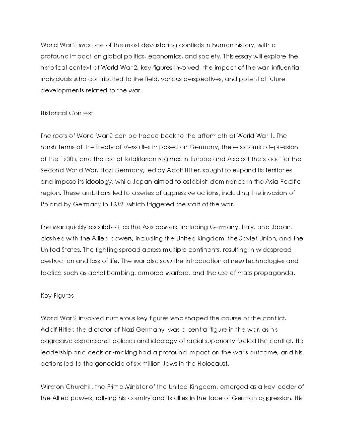 World War 2 was one of the most devastating conflicts in human history ...