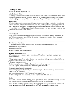 Safe-Calm-Place - EMDR material - Safe/Calm Place Safe/Calm place ...